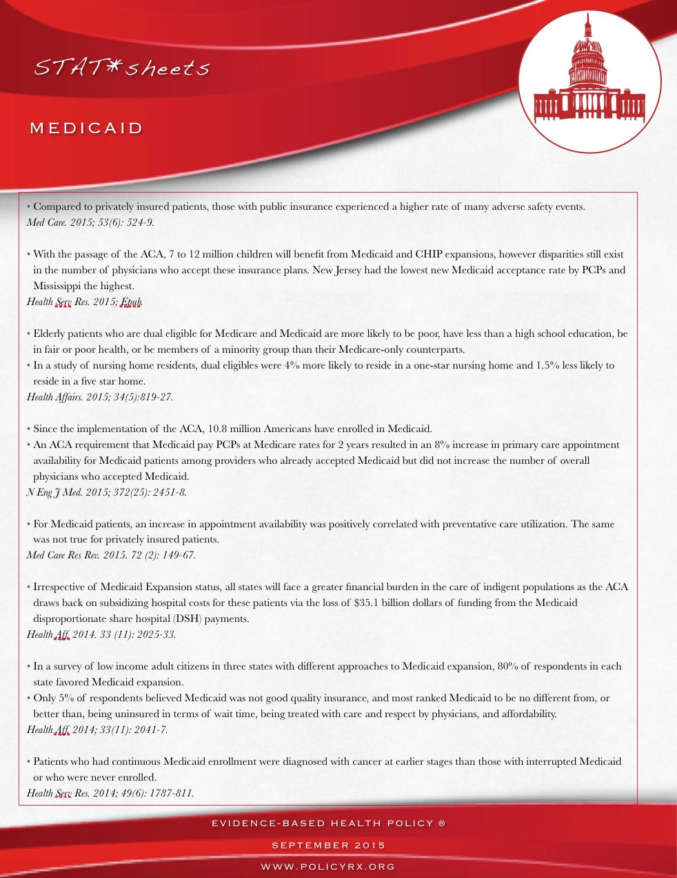 2015 09 Medicaid Policy Prescriptions 2015 09 Medicaid Policy Prescriptions